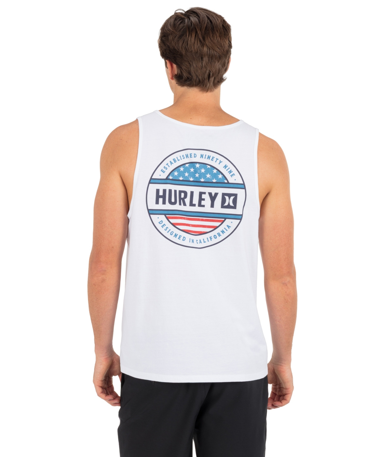 Click here for Hurley Mens Filler Crewneck Tank Top - White prices