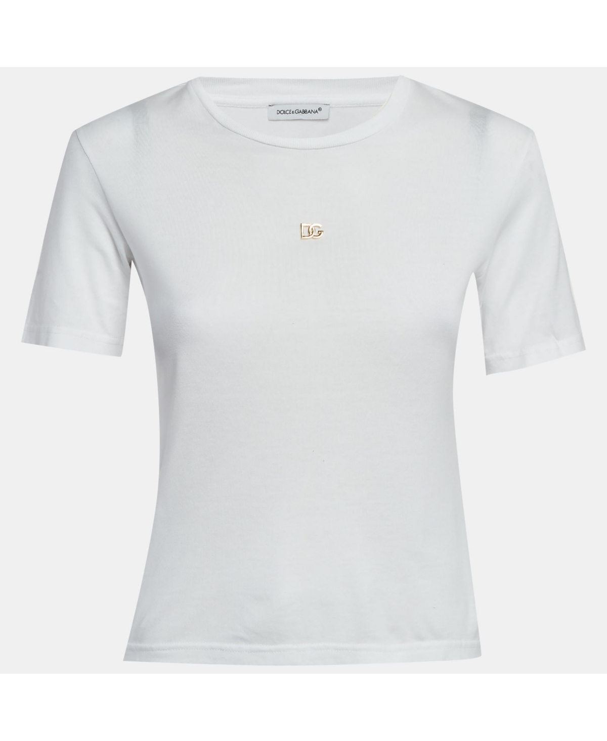 Click here for Pre-Owned Dolce & Gabbana Womens Jersey Dg Logo Cr... prices