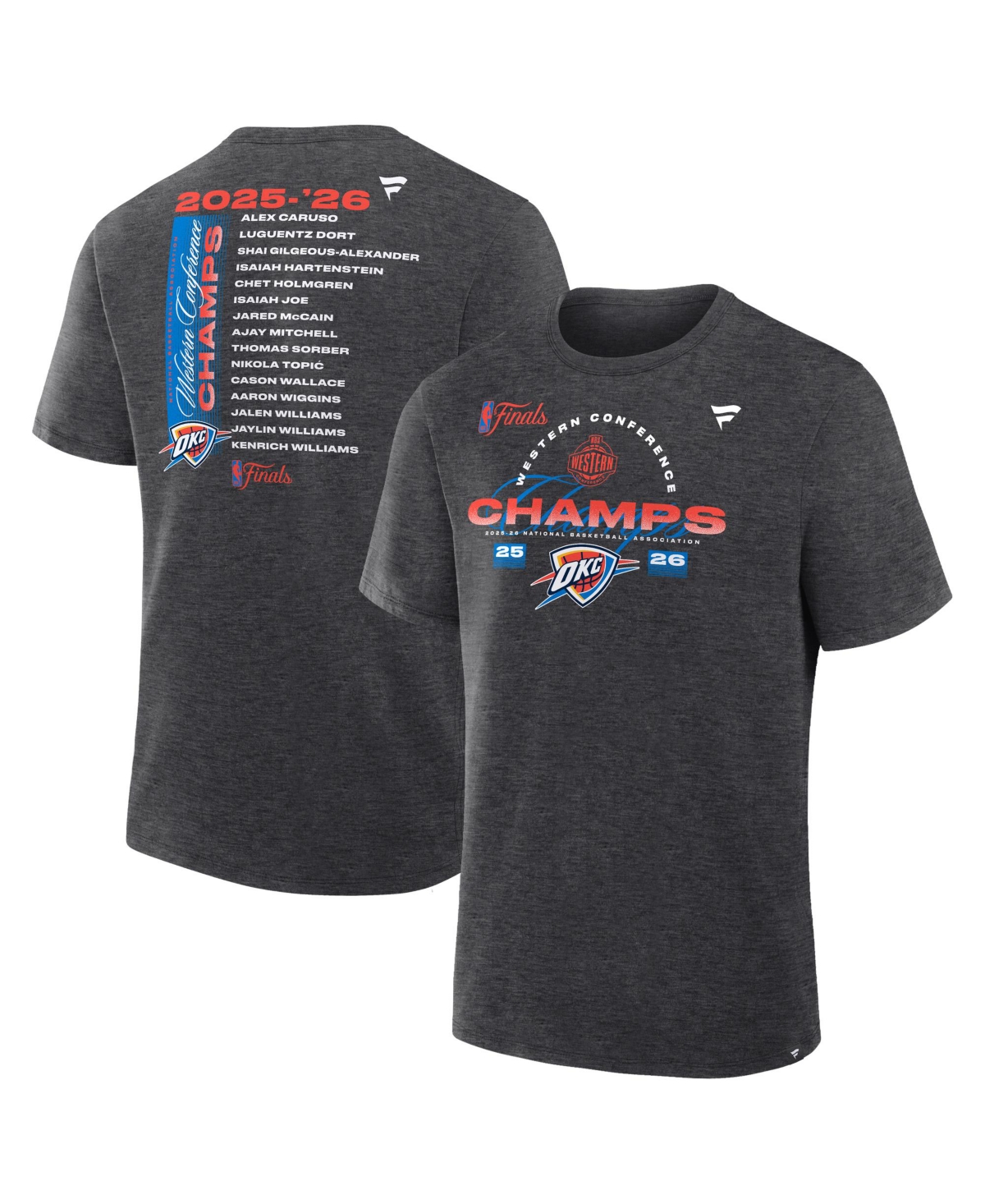 Click here for Fanatics Mens Charcoal Oklahoma City Thunder 2026... prices