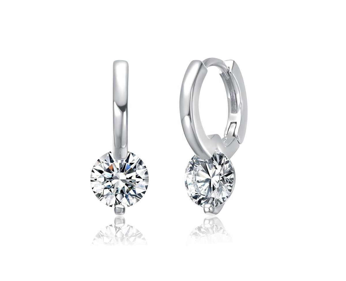Click here for Rachel Glauber Radiant Gold Plated Cz Huggie Hoop... prices