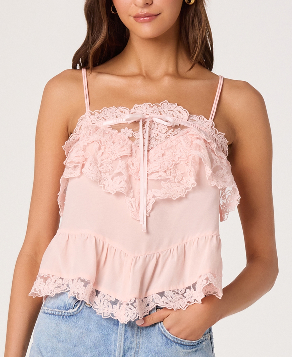 Click here for Astr the Label Womens Cosette Straight Neck Sleeve... prices