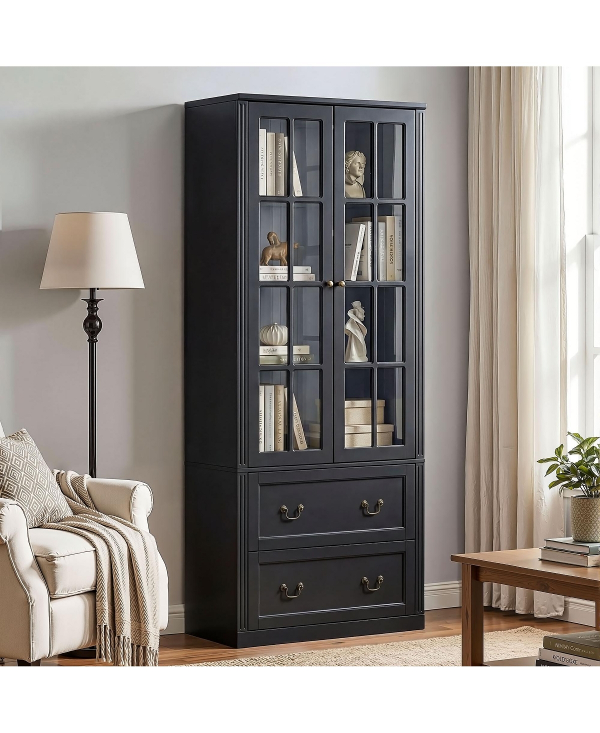 Click here for Homsee 80 Inch Tall 2 Drawer 2 Door Storage Cabine... prices