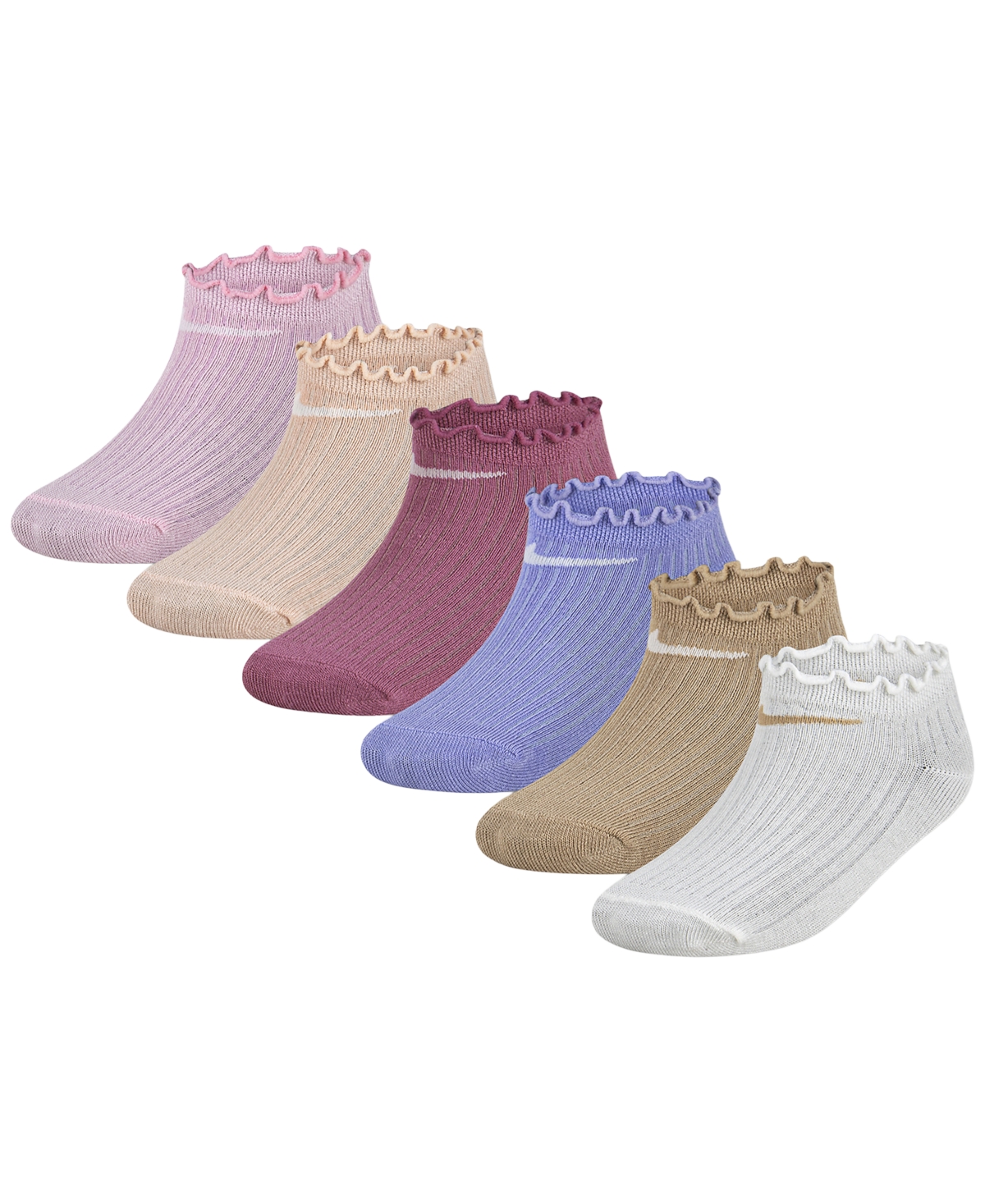 Click here for Nike Girls 4-7 Lettuce Welt No-Show Socks  6-Pack... prices