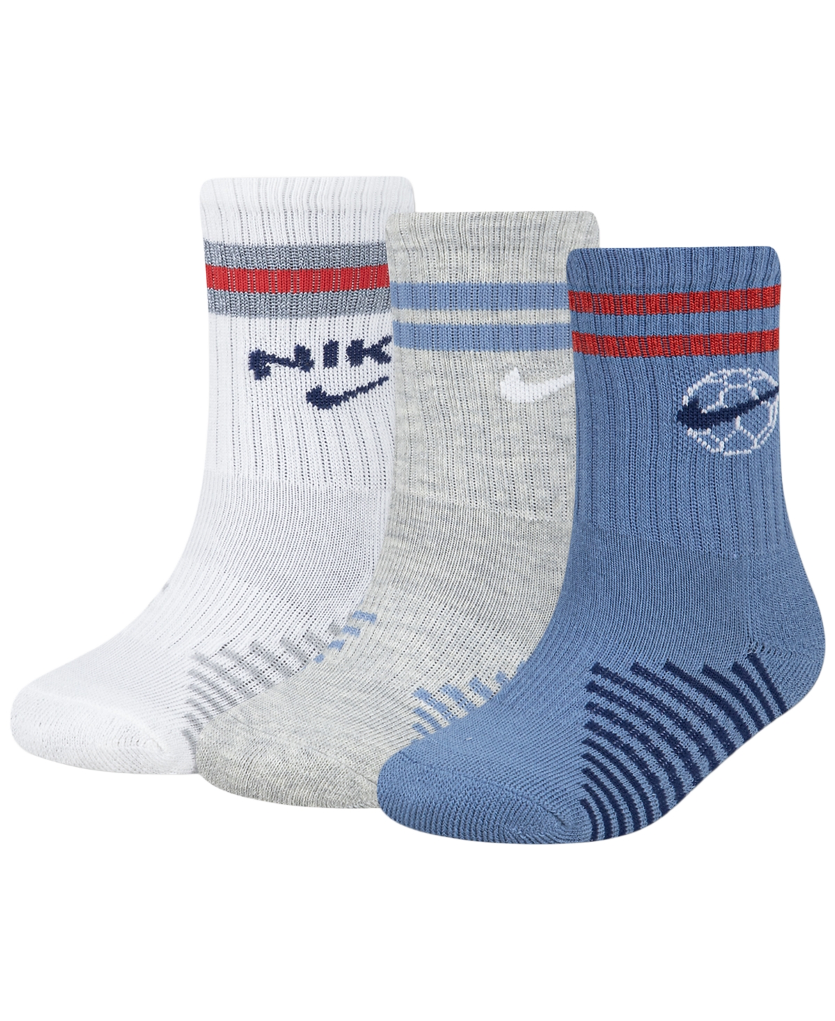Click here for Nike Boys 4-7 Goal Mode Crew Socks  3-Pack - White prices