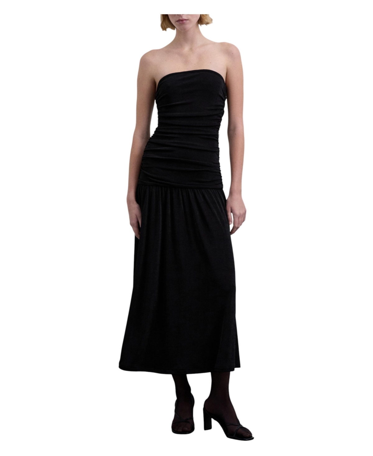 Click here for Scalpers Womens Gathered Knit Dress - Black prices