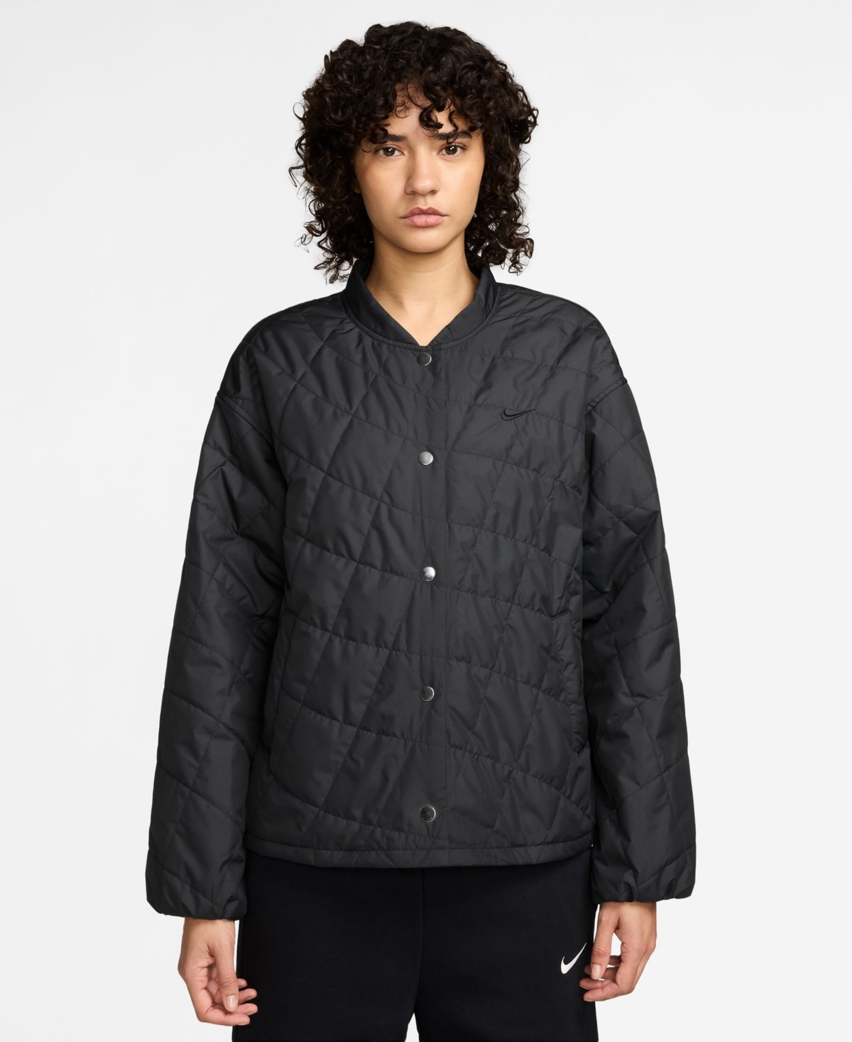 Click here for Nike Womens Roomy Therma-fit Cropped Quilted Barn... prices
