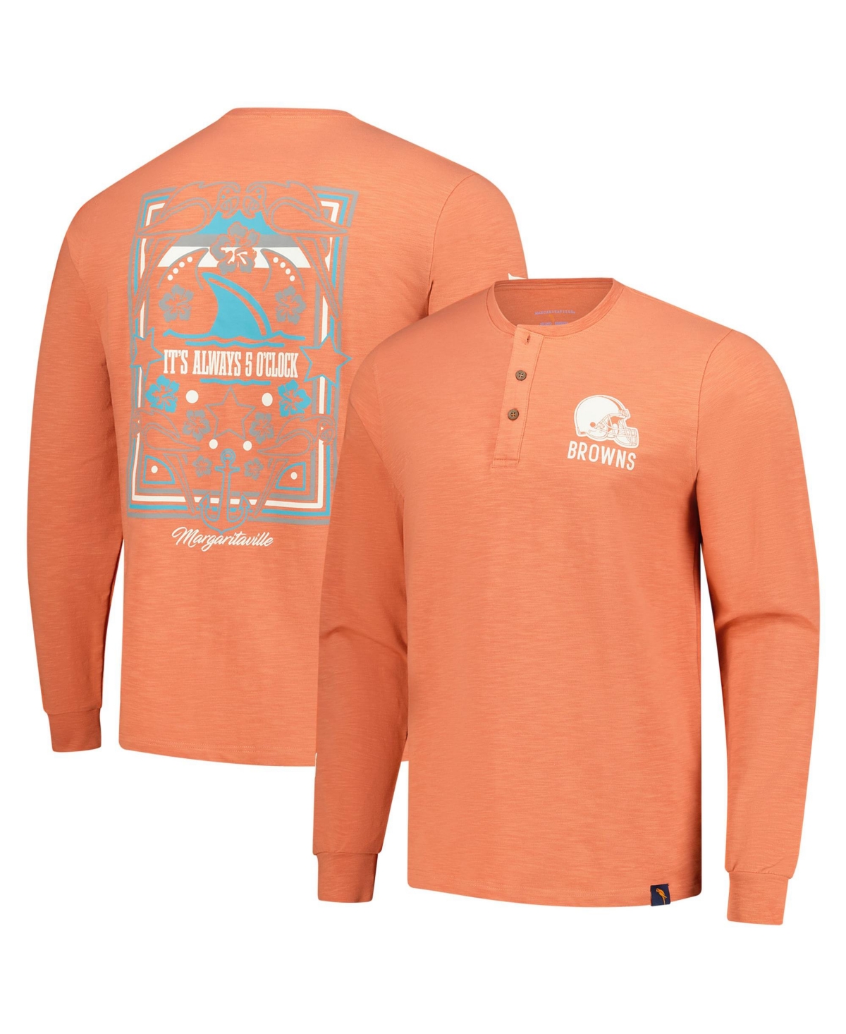 Click here for Margaritaville Mens Coral Cleveland Browns Five Oc... prices