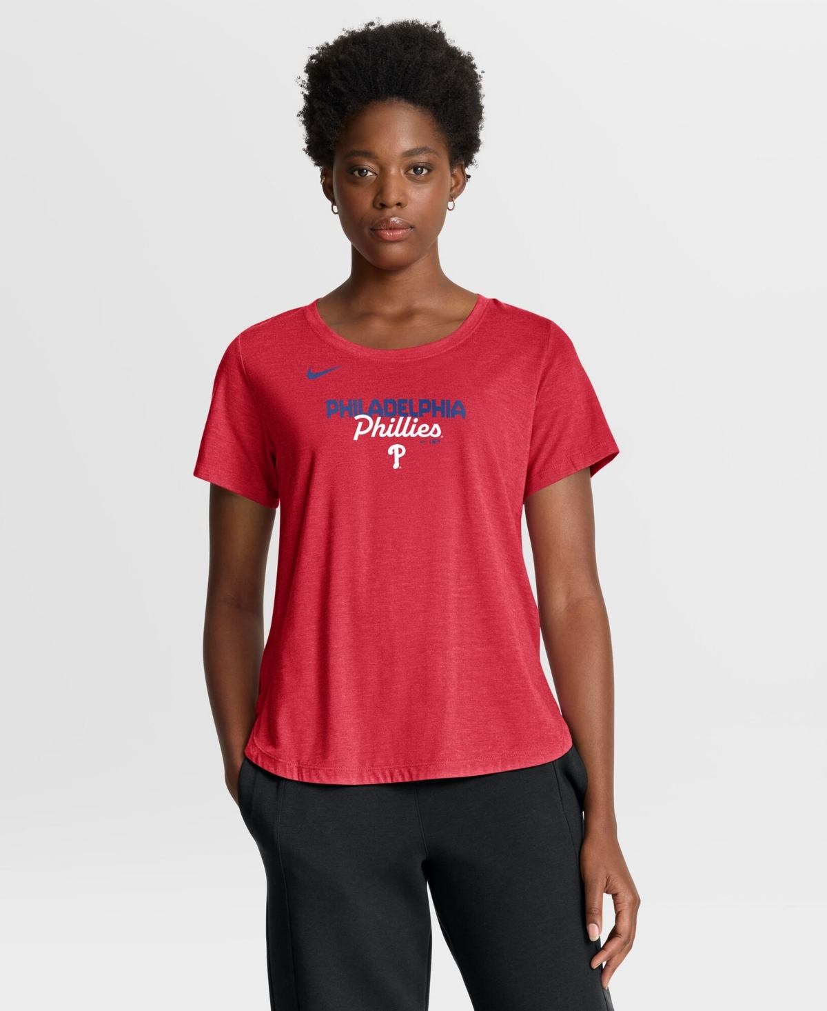 Click here for Nike Womens Heather Red Philadelphia Phillies Arch... prices
