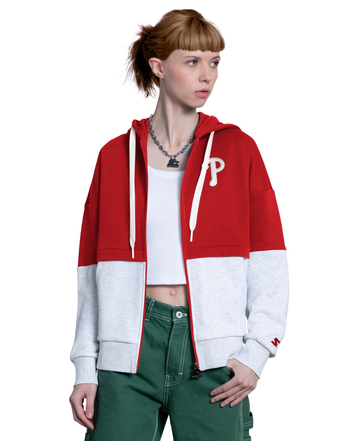 Click here for Starter Womens Red/Heather Gray Philadelphia Phill... prices