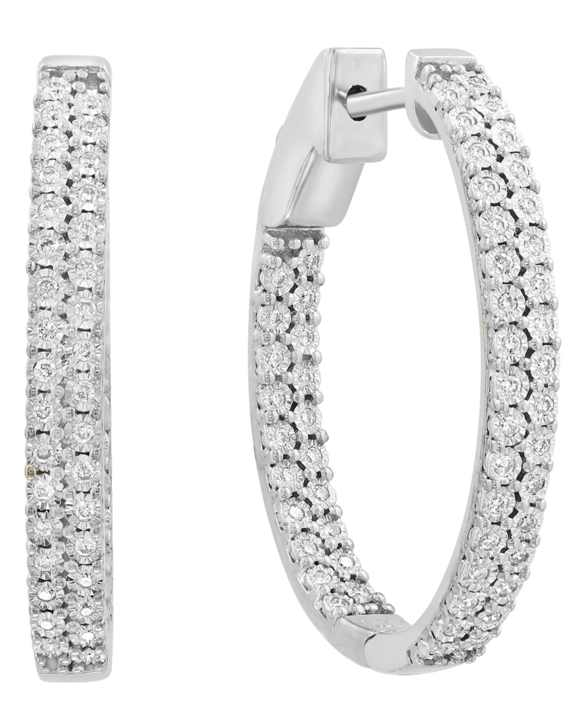 Click here for Effy Collection Diamond Hoop Earrings (1/2 ct. t.w... prices