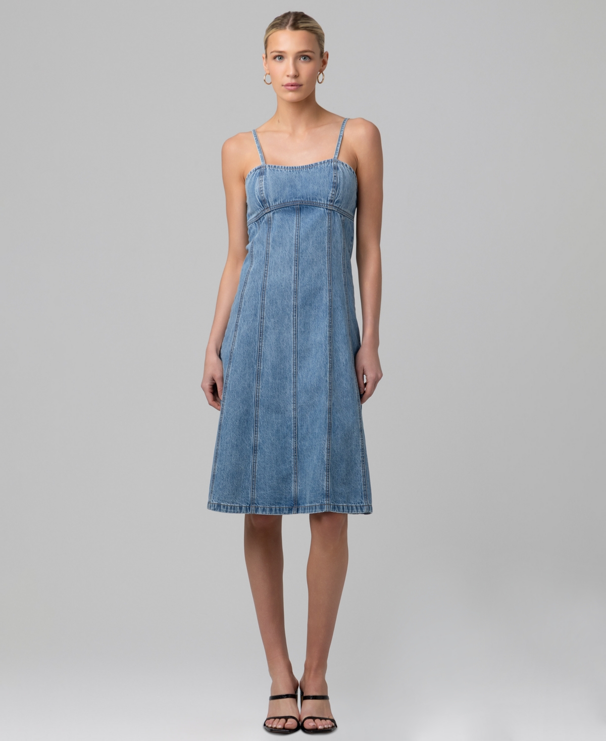 Click here for Blank Nyc Womens Sleeveless Denim Midi Dress - Beh... prices