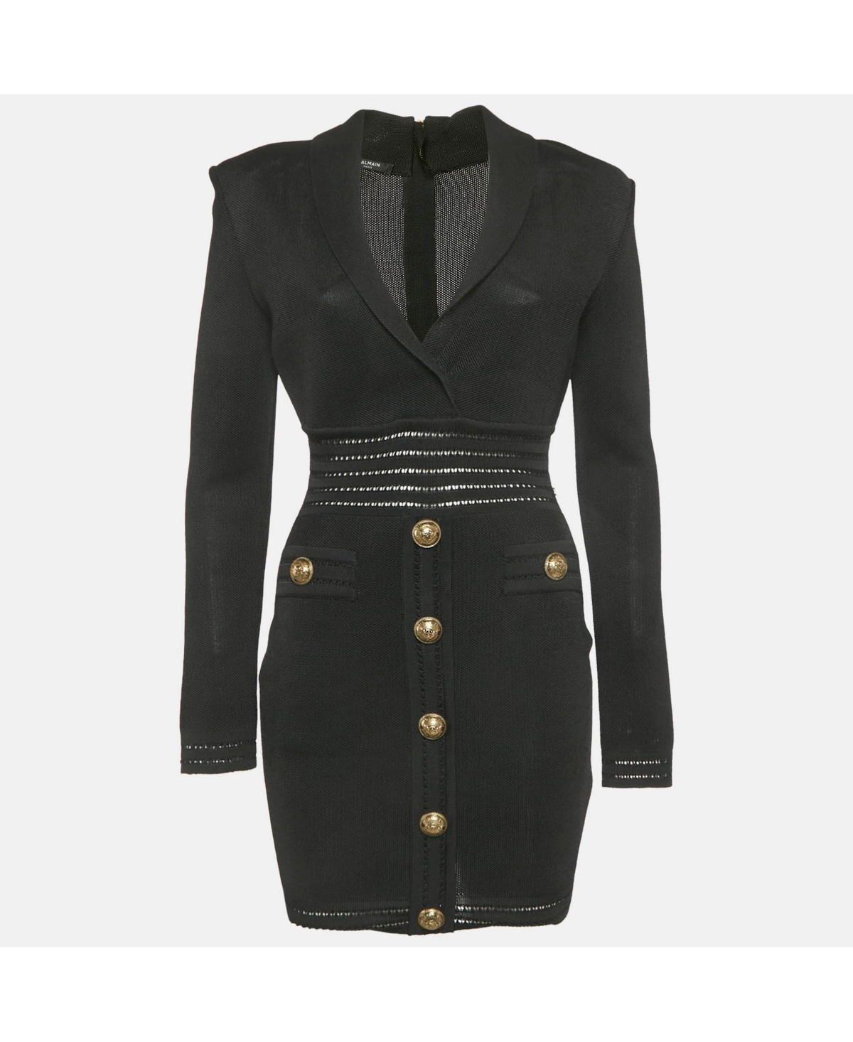 Click here for Pre-Owned Balmain Womens Mesh Knit Button Detail M... prices