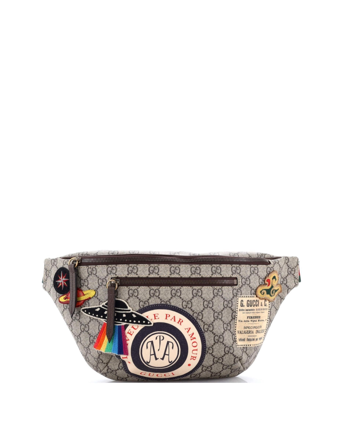 Click here for Pre-Owned Gucci Courrier Zip Belt Bag Gg Coated Ca... prices