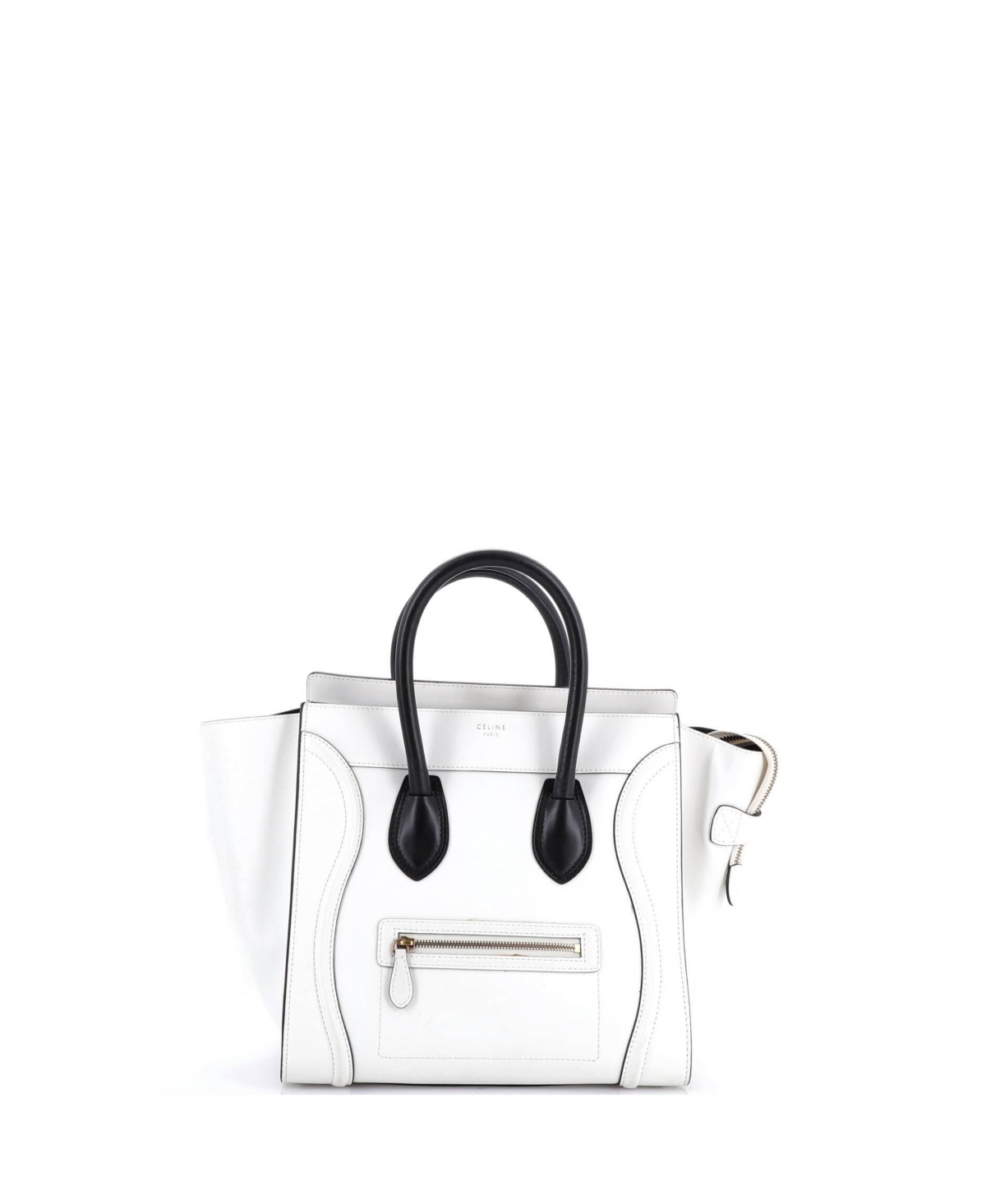 Click here for Pre-Owned Celine Mini Bicolor Luggage Bag Leather... prices