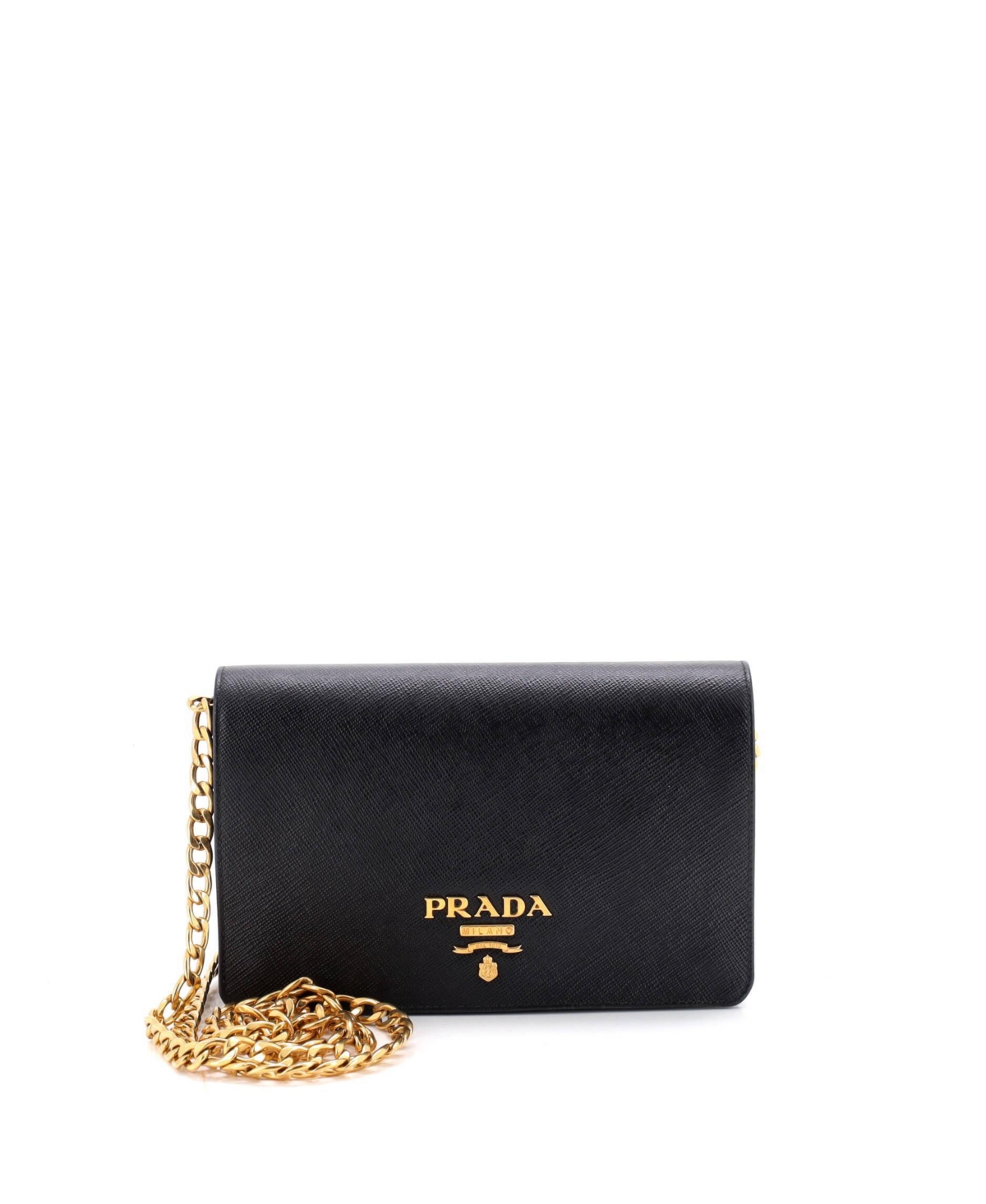 Click here for Pre-Owned Prada Chain Wallet Crossbody Saffiano Le... prices
