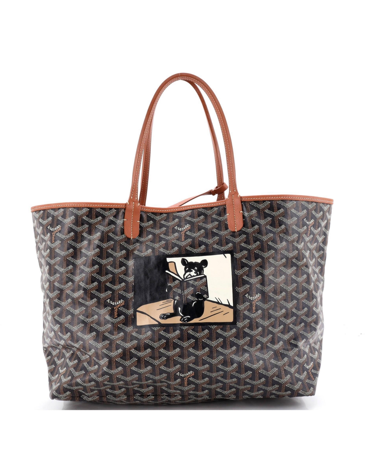 Click here for Pre-Owned Goyard Pm Saint Louis Tote Printed Coate... prices
