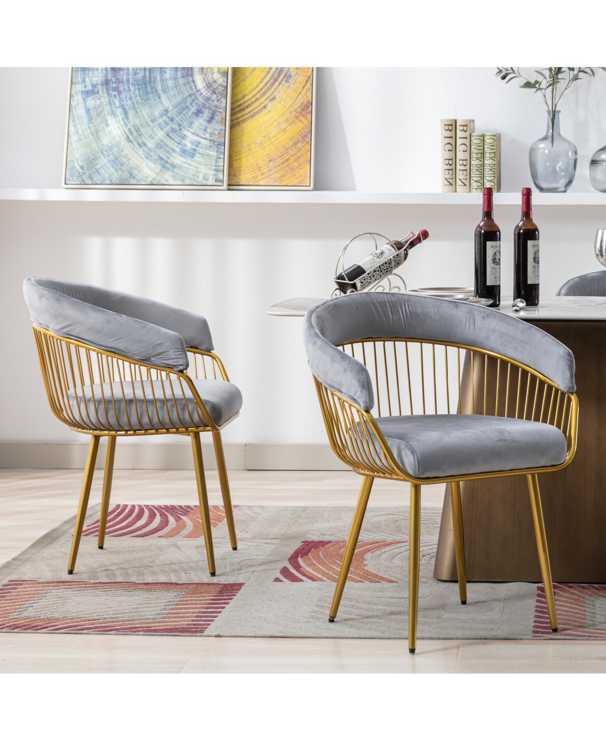 Click here for Dyhome Mid-Century Modern Glam Velvet Dining Chair... prices