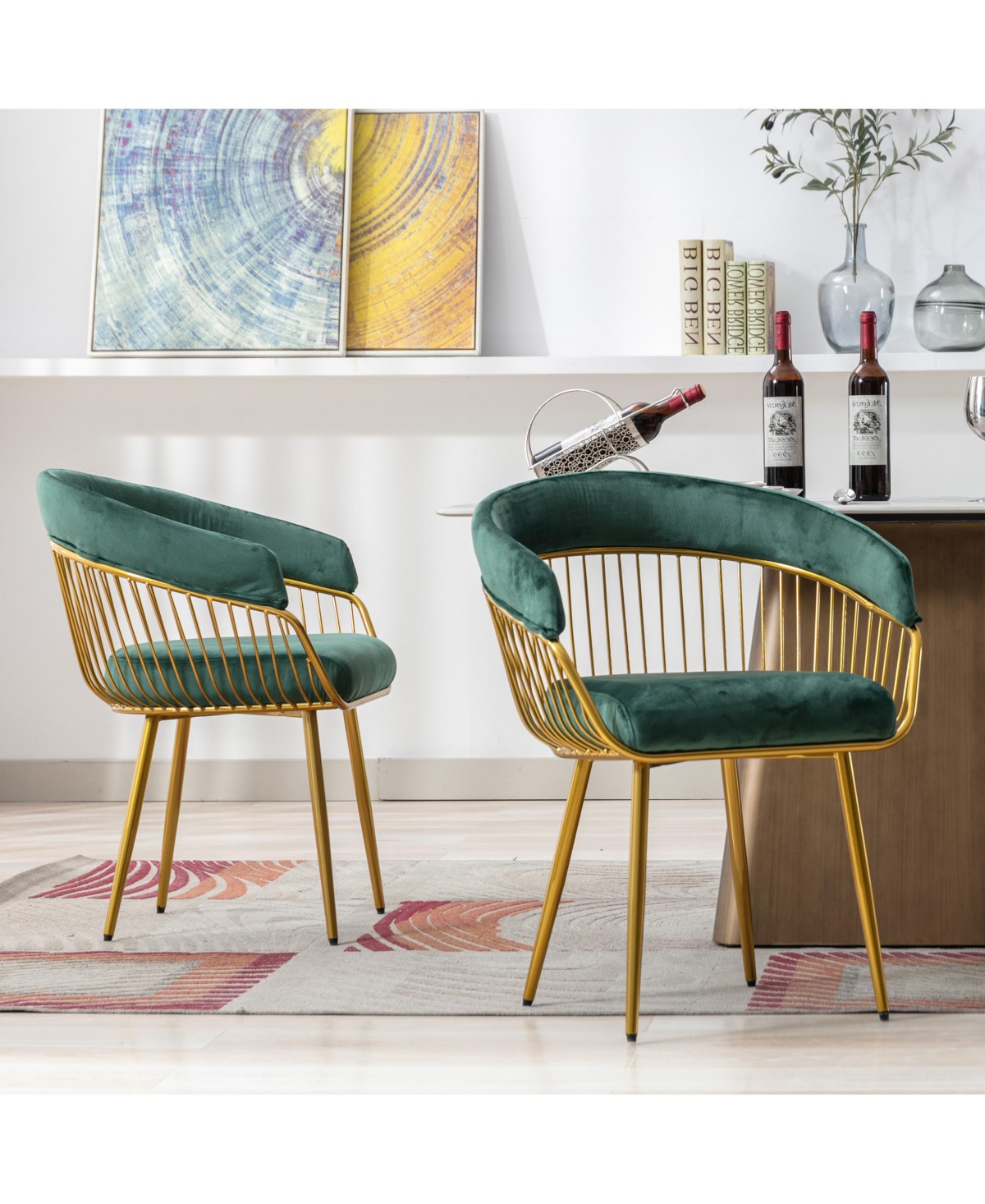Click here for Dyhome Mid-Century Modern Glam Velvet Dining Chair... prices
