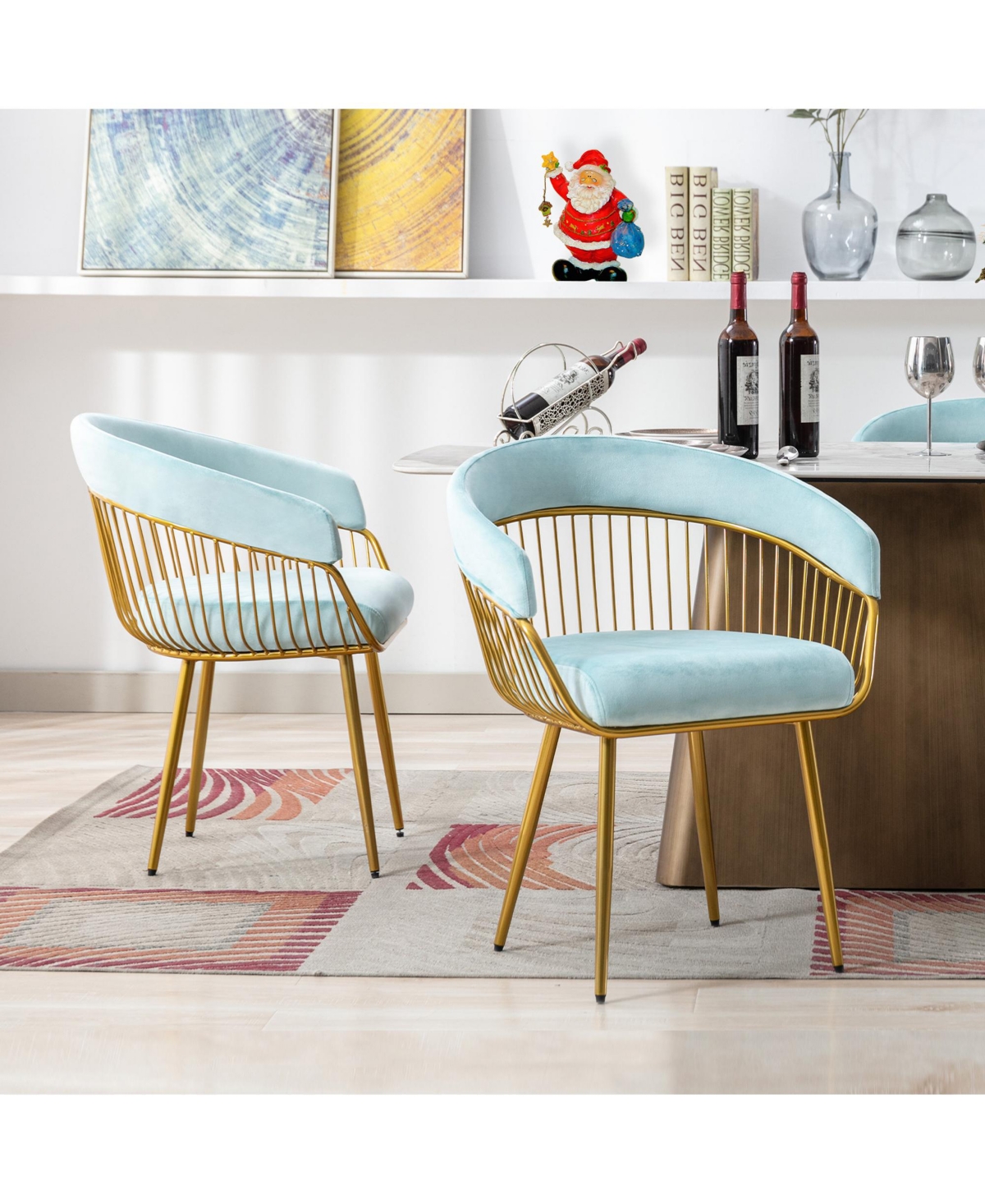 Click here for Dyhome Mid-Century Modern Glam Velvet Dining Chair... prices