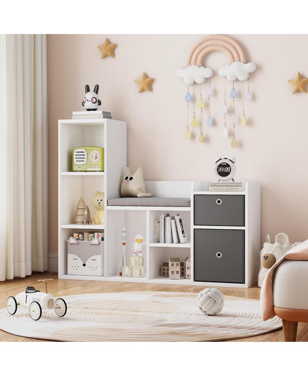 Click here for gaomon Childrens Bookcase with 6 Cubby Storage and... prices