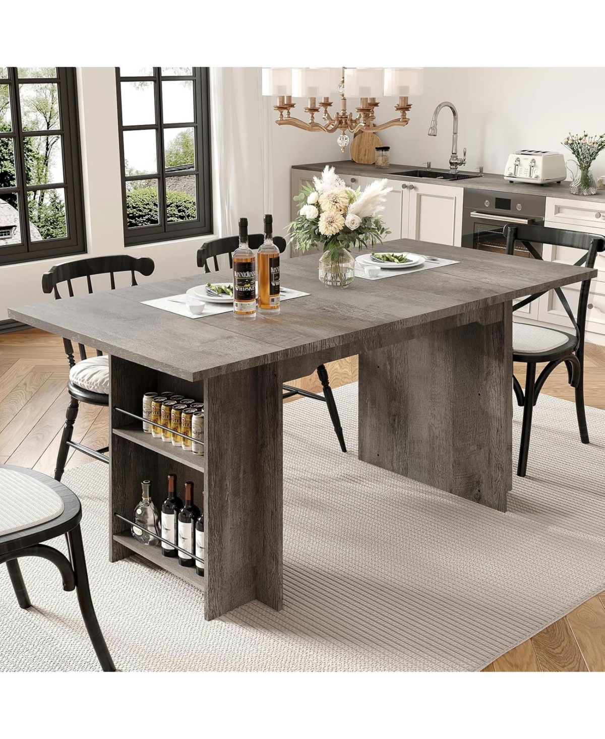 Click here for gaomon Kitchen Table 63 Inch Farmhouse Dining Tabl... prices