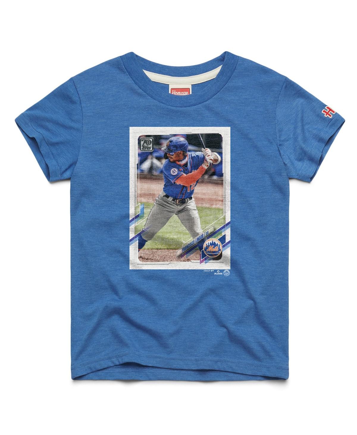 Click here for Homage Big Boys and Girls Francisco Lindor Royal N... prices