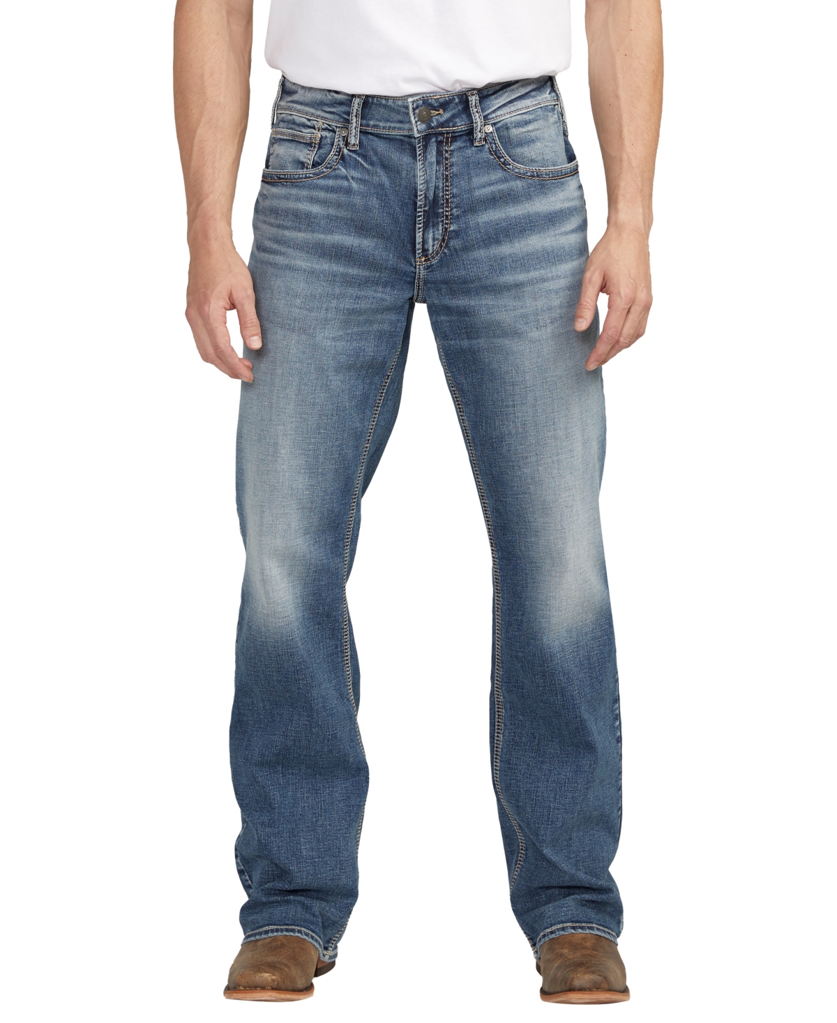 Click here for Silver Jeans Co. Mens Zac Straight-Leg Jeans - Ind... prices