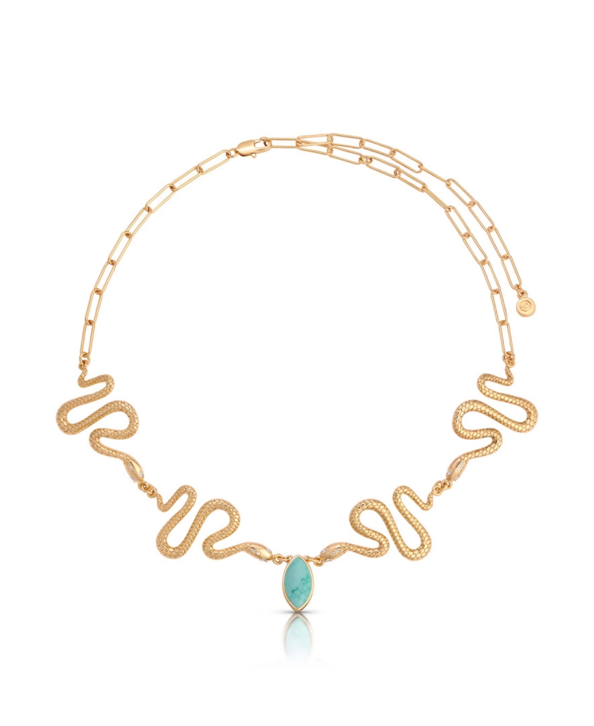Click here for Ettika Gold-Plated Turquoise Serpentina Snake Chok... prices