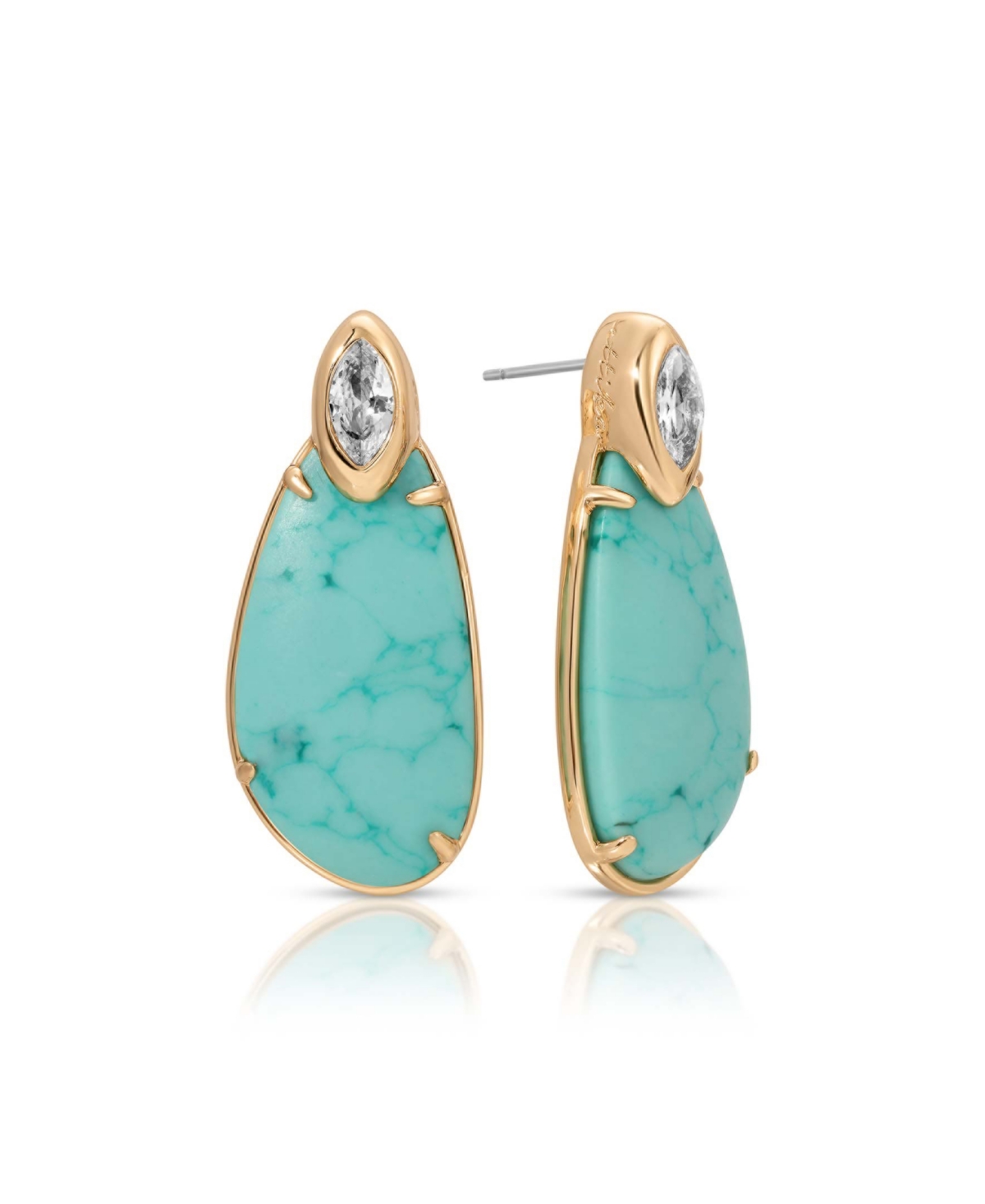 Click here for Ettika Gold-Plated Majestic Stone Earrings - Turqu... prices