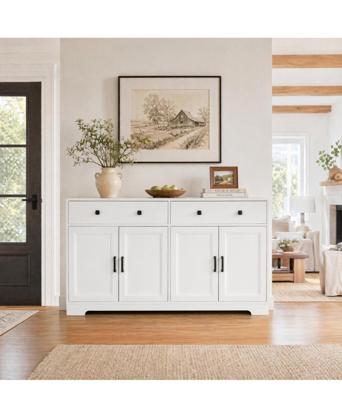 Click here for homfan 2 Drawer 4 Door Sideboard Buffet Cabinet  W... prices