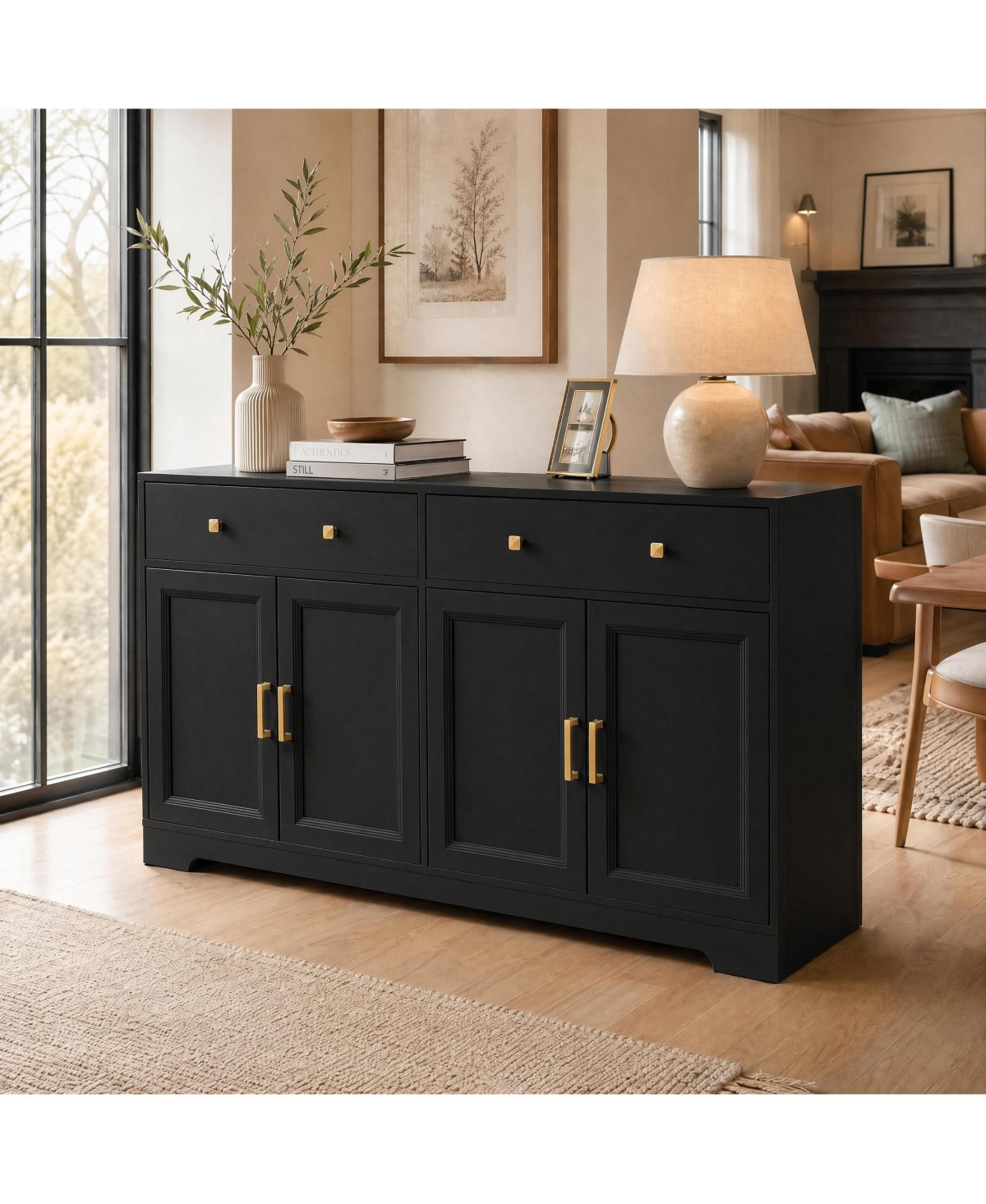 Click here for homfan 2 Drawer 4 Door Sideboard Buffet Cabinet  W... prices