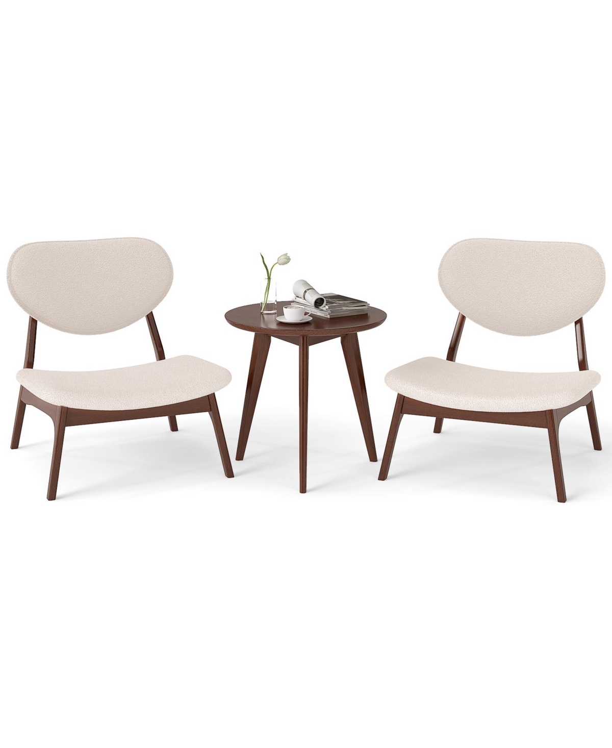Click here for Gymax Accent Chairs Set of 2 With Side Table Livin... prices