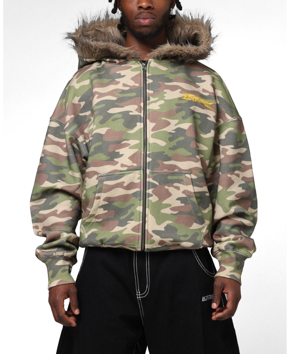 Click here for Loiter Mens Purity Zip Hoodie - Camo L - Red prices