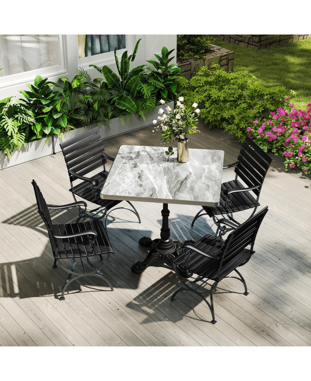 Click here for flynama 31.5 Square Outdoor Bistro Table - Heavy-D... prices