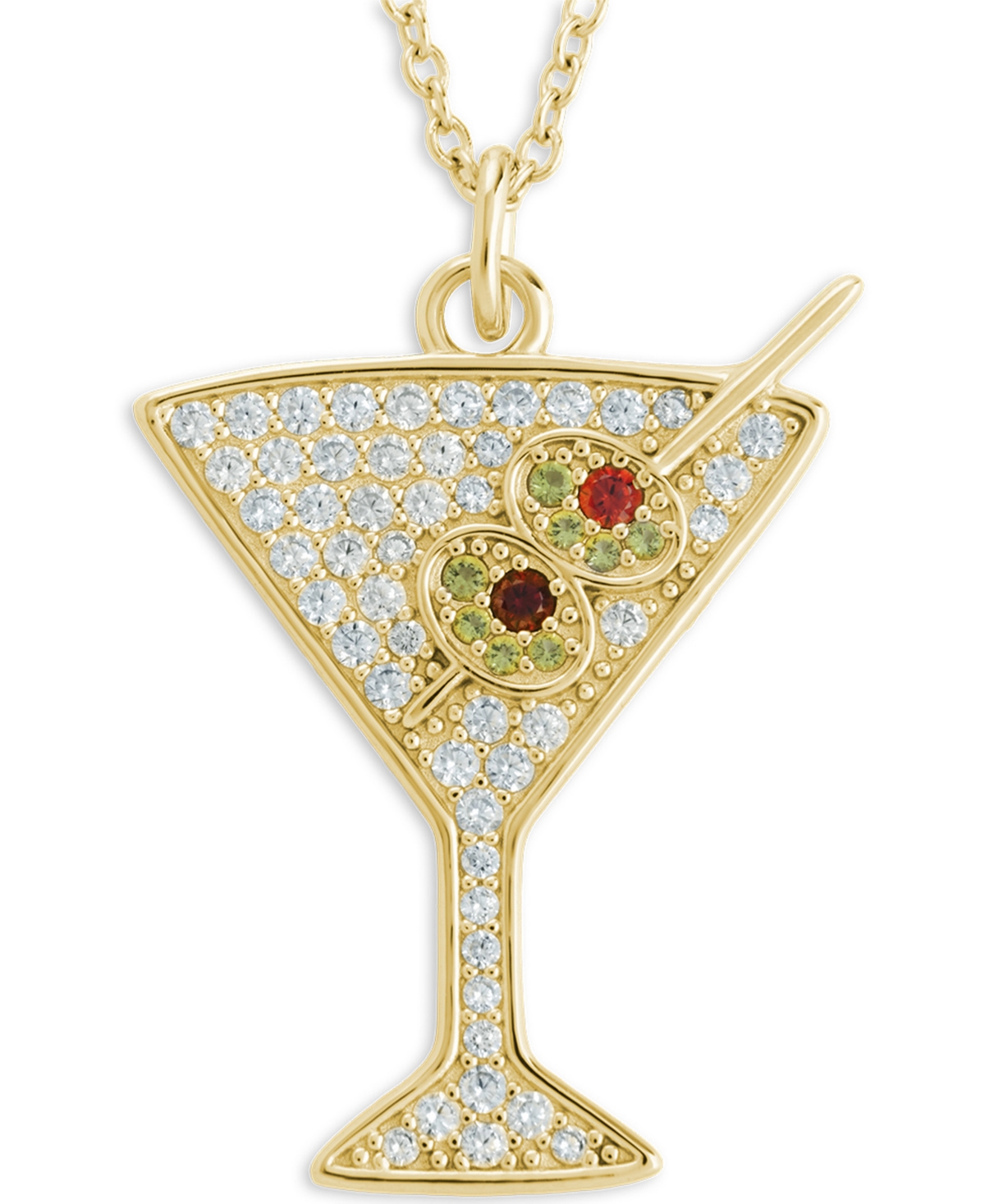 Click here for Sterling Forever Rhodium-Plated Brass Pave Cubic Z... prices