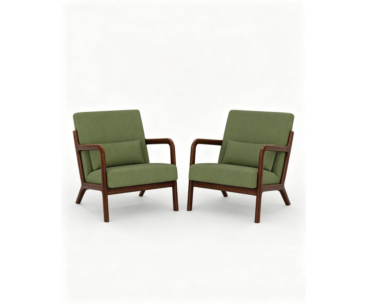 Click here for gaomon 2-piece corduroy accent chairs with mid-cen... prices