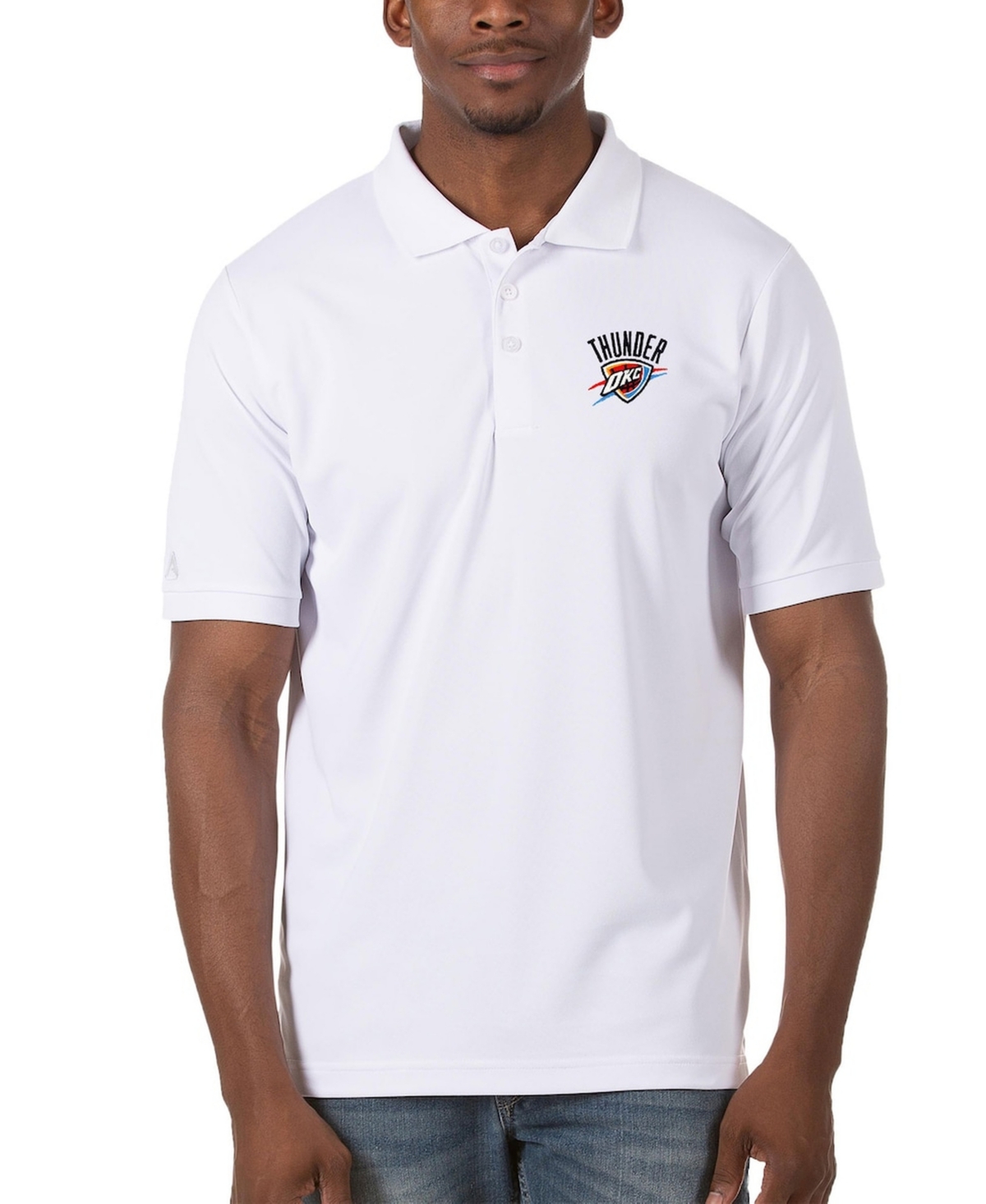 Click here for Antigua Mens White Oklahoma City Thunder Legacy Pi... prices