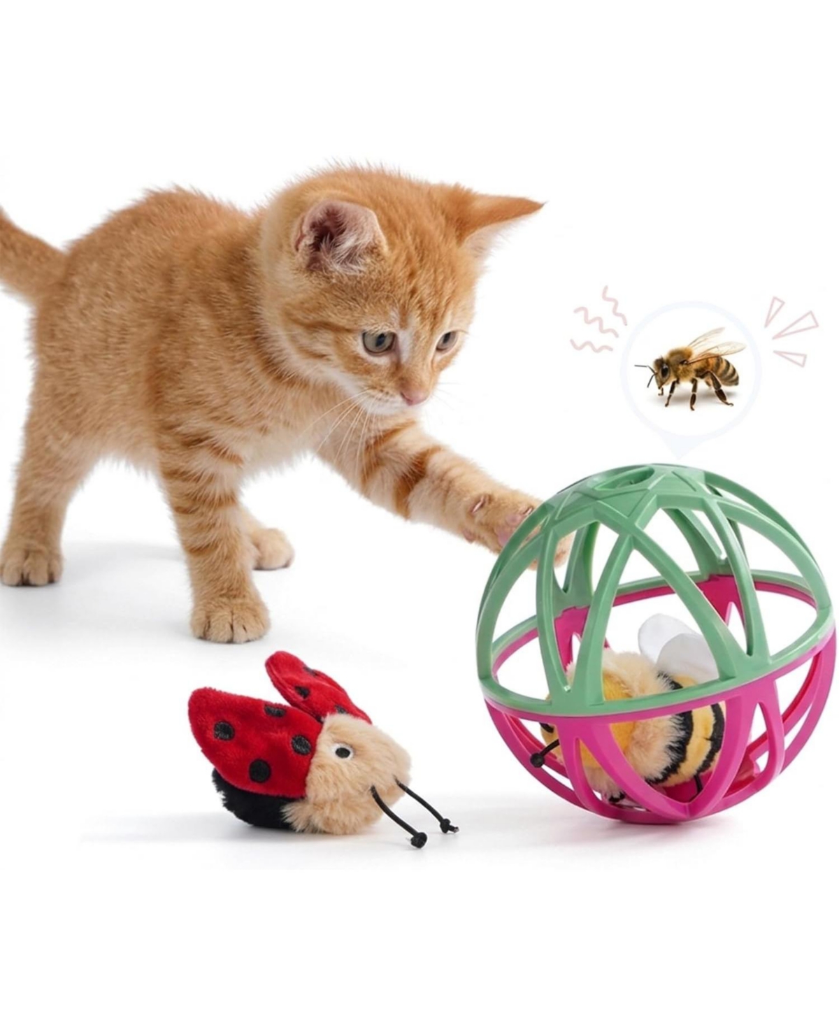 Click here for Nocciola Buzz Cage Automatic Cat Toy  Funny Insect... prices