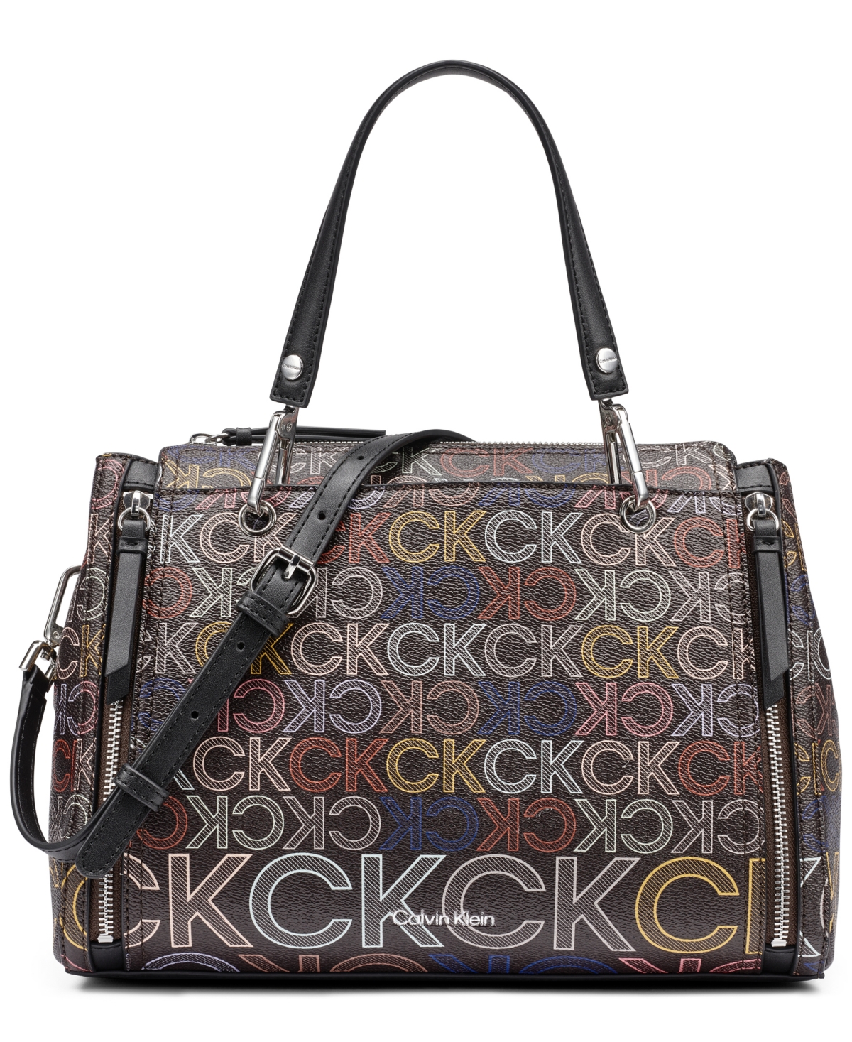Click here for Calvin Klein Garnet Zipper Medium Satchel Handbag... prices