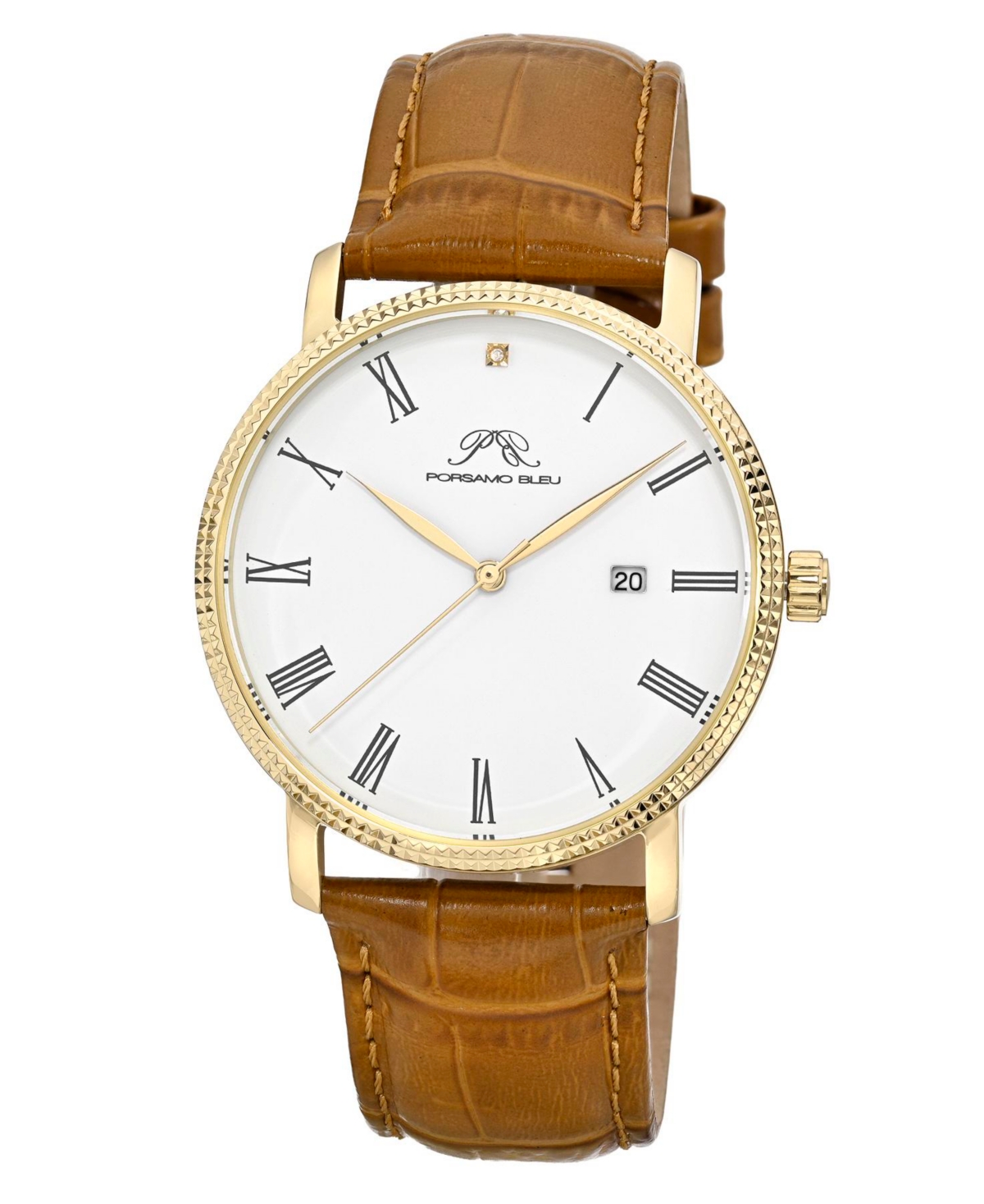 Click here for Porsamo Bleu Mens Veritas 1 Diamond Brown Genuine... prices