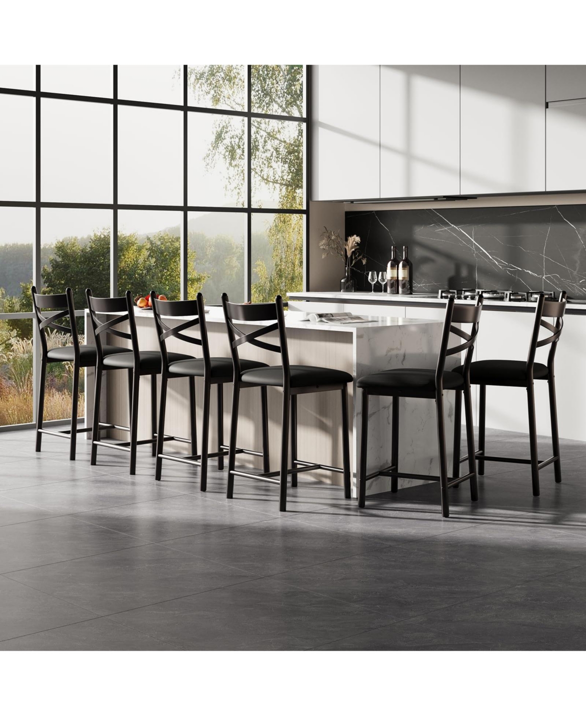 Click here for gaomon Counter Height Bar Stools Set of 8  Upholst... prices
