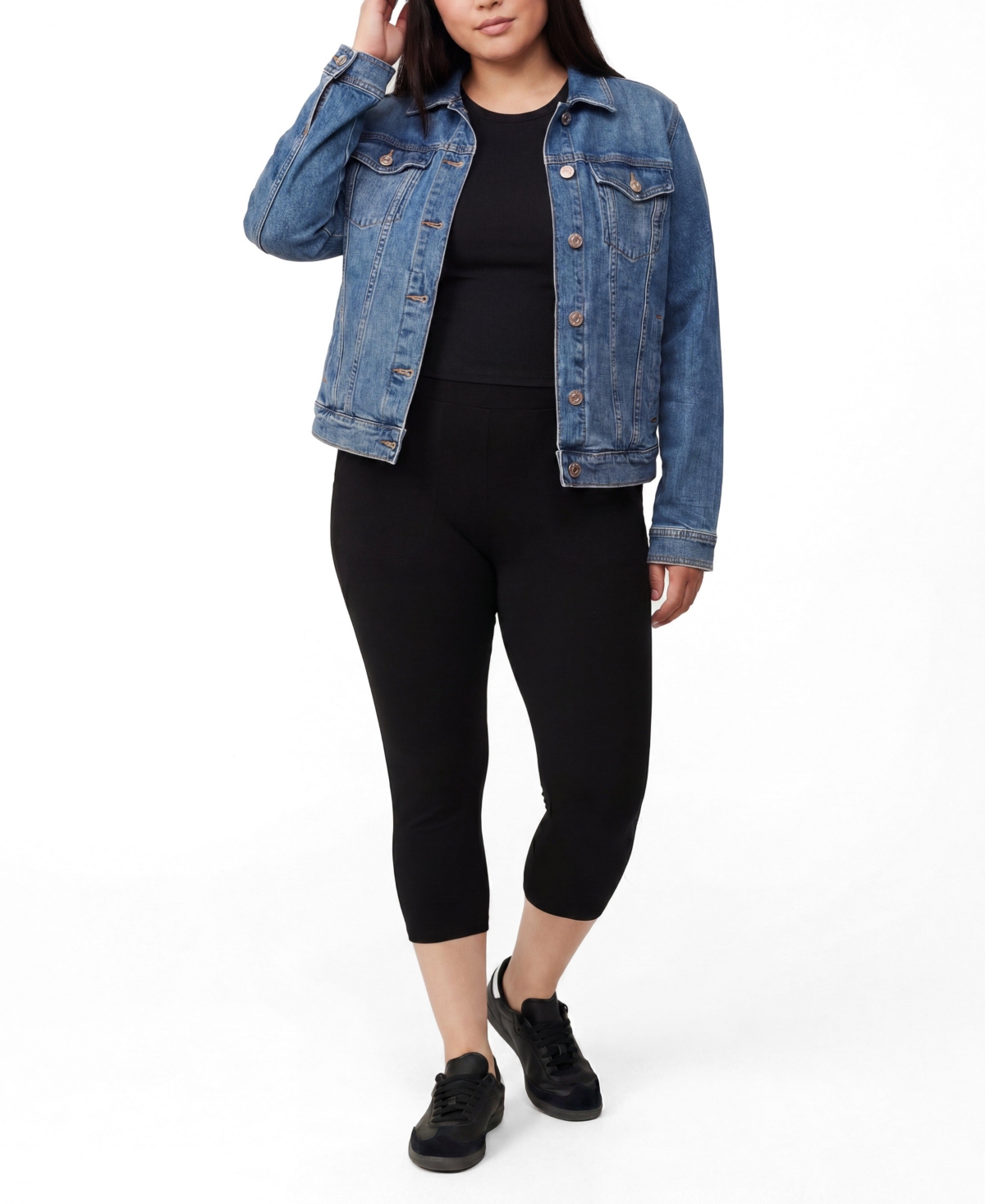 Click here for Torrid Plus Size Capri Pocket Legging - Flower sta... prices