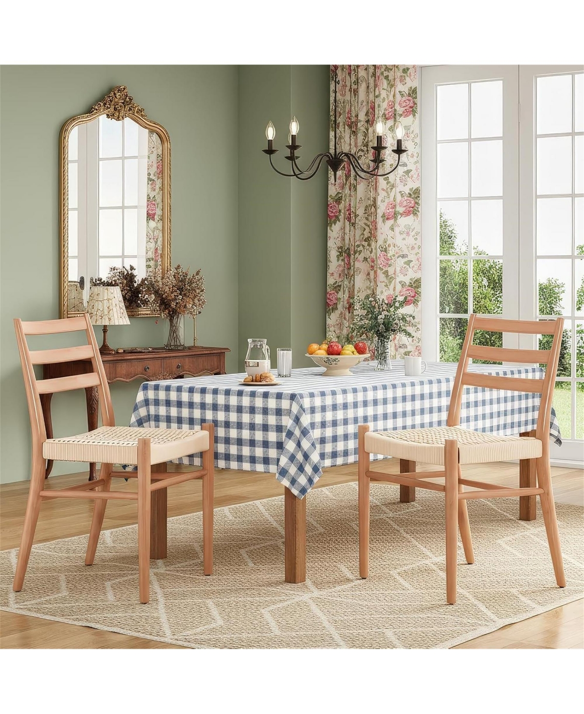 Click here for Clihome Mid Century Modern Woven Rope Seat Dining... prices