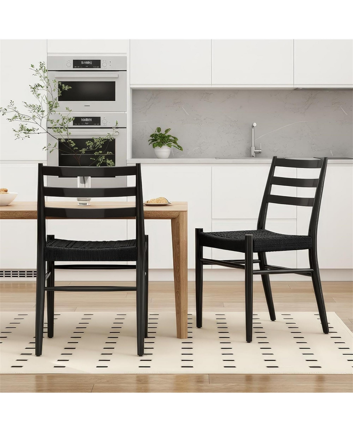 Click here for Clihome Mid Century Modern Woven Rope Seat Dining... prices