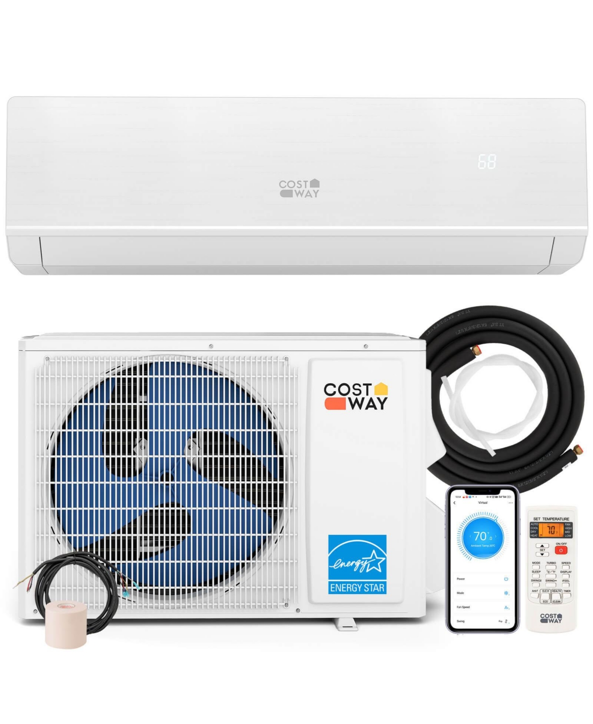 Click here for Costway 18000 Btu Mini Split Air Conditioner and H... prices