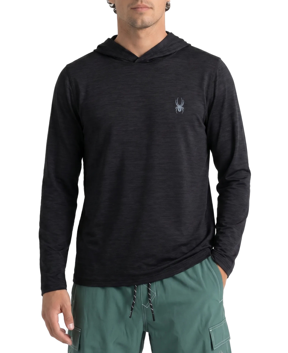 Click here for Spyder Mens Classic Heather Hooded Long-Sleeve Ras... prices