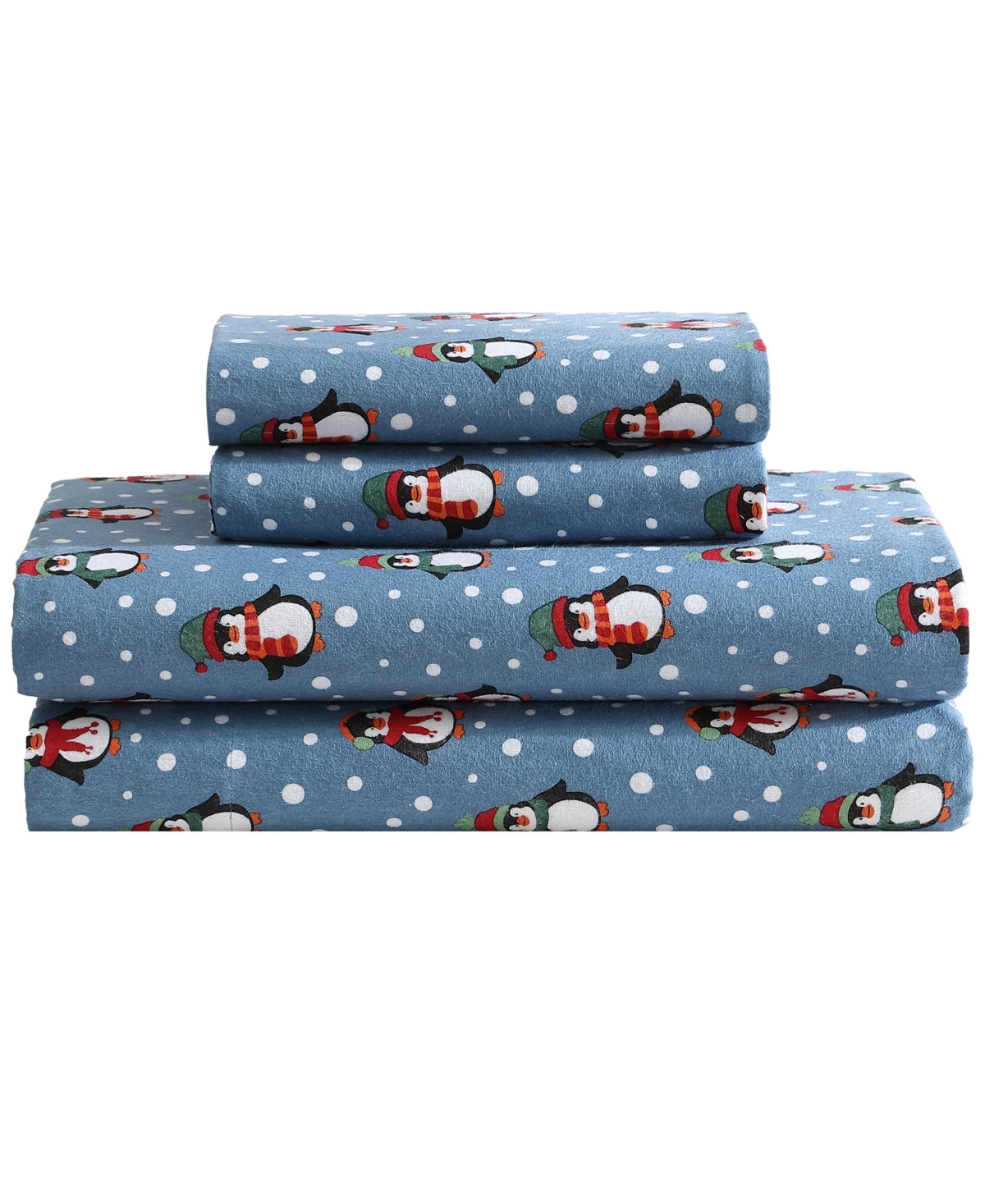 Click here for Winter Nights Cotton Flannel King Sheet Set - Peng... prices