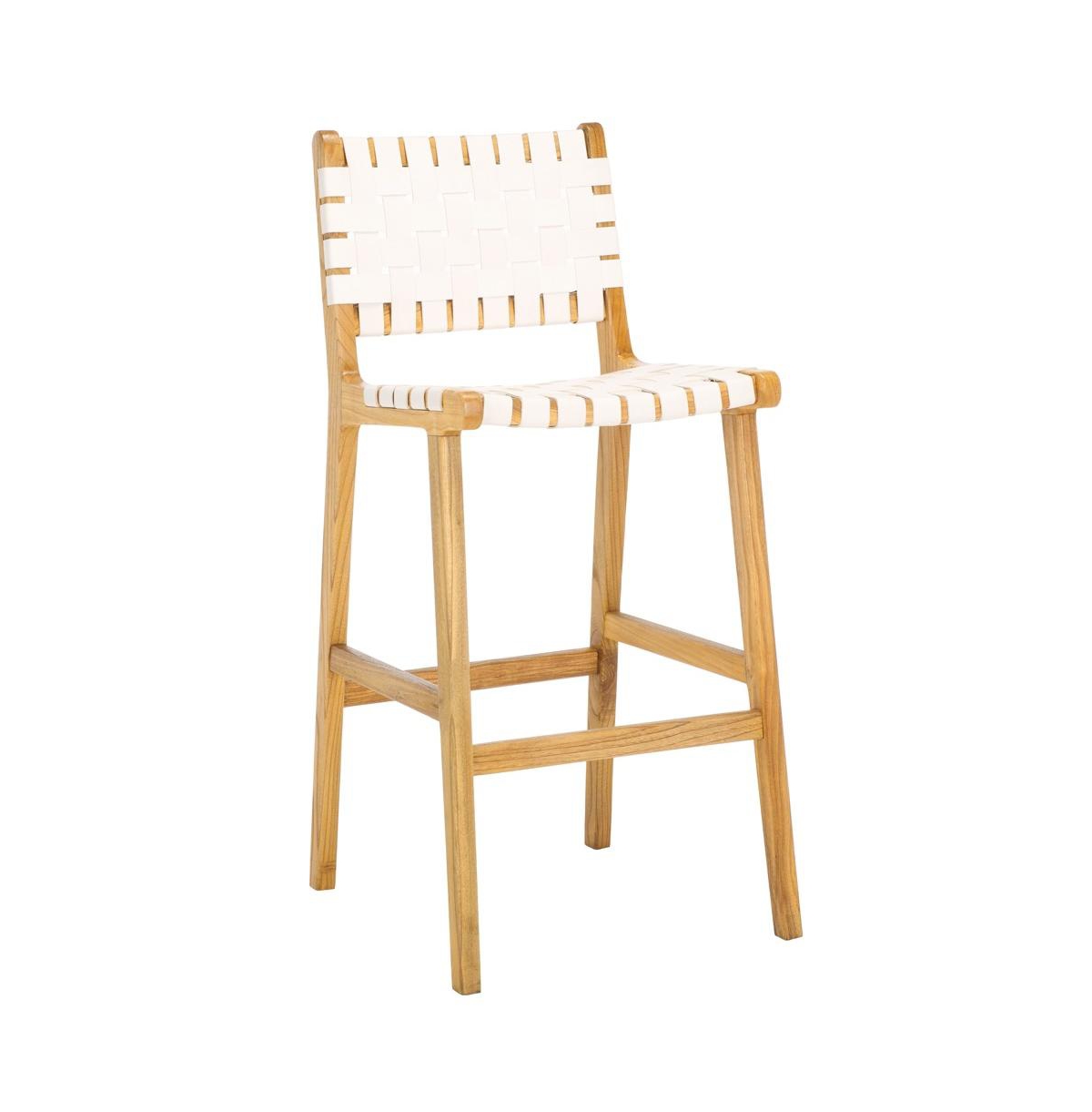 Click here for Safavieh Adah Leather Bar Stool - White/natural prices