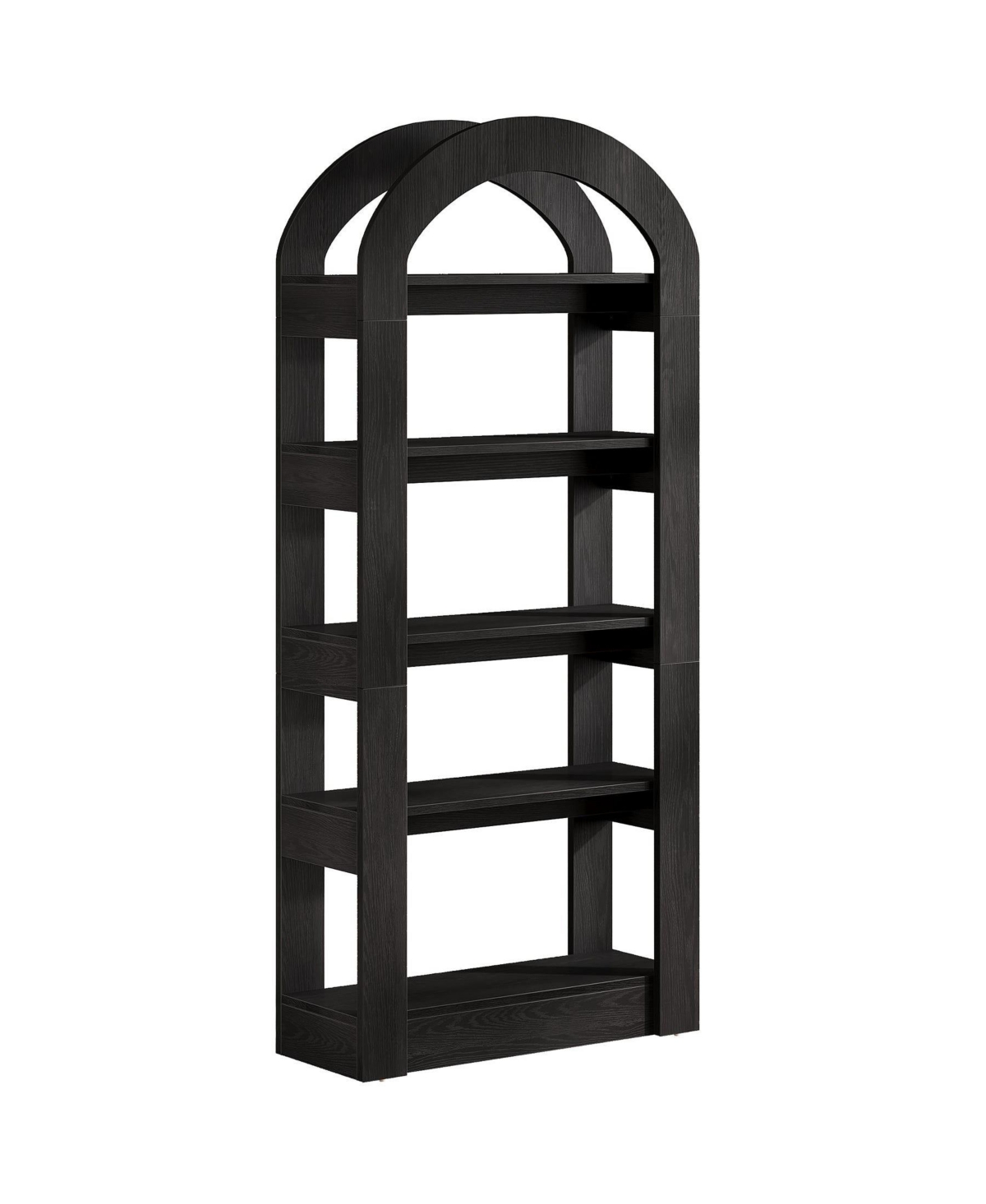 Click here for Slickblue 5 Tier Wooden Bookshelf with Arch Shape... prices