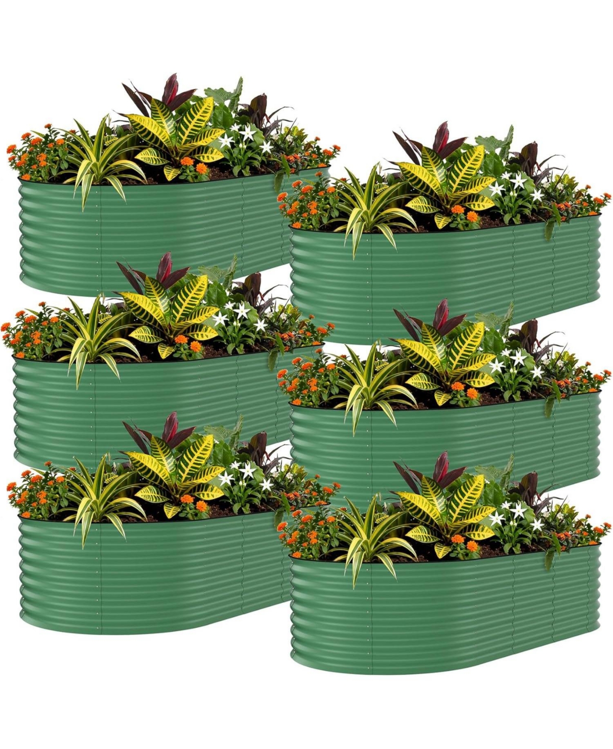 Click here for Xo 6 Pack Galvanized Raised Garden Beds 8x4x1.5 ft... prices